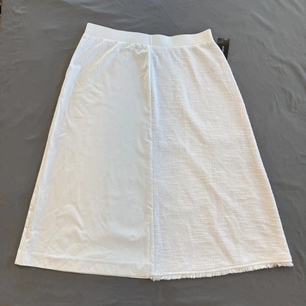 Alfani | Skirts | Alfani Womens White Textured Boucle Top Xl And Midi ...